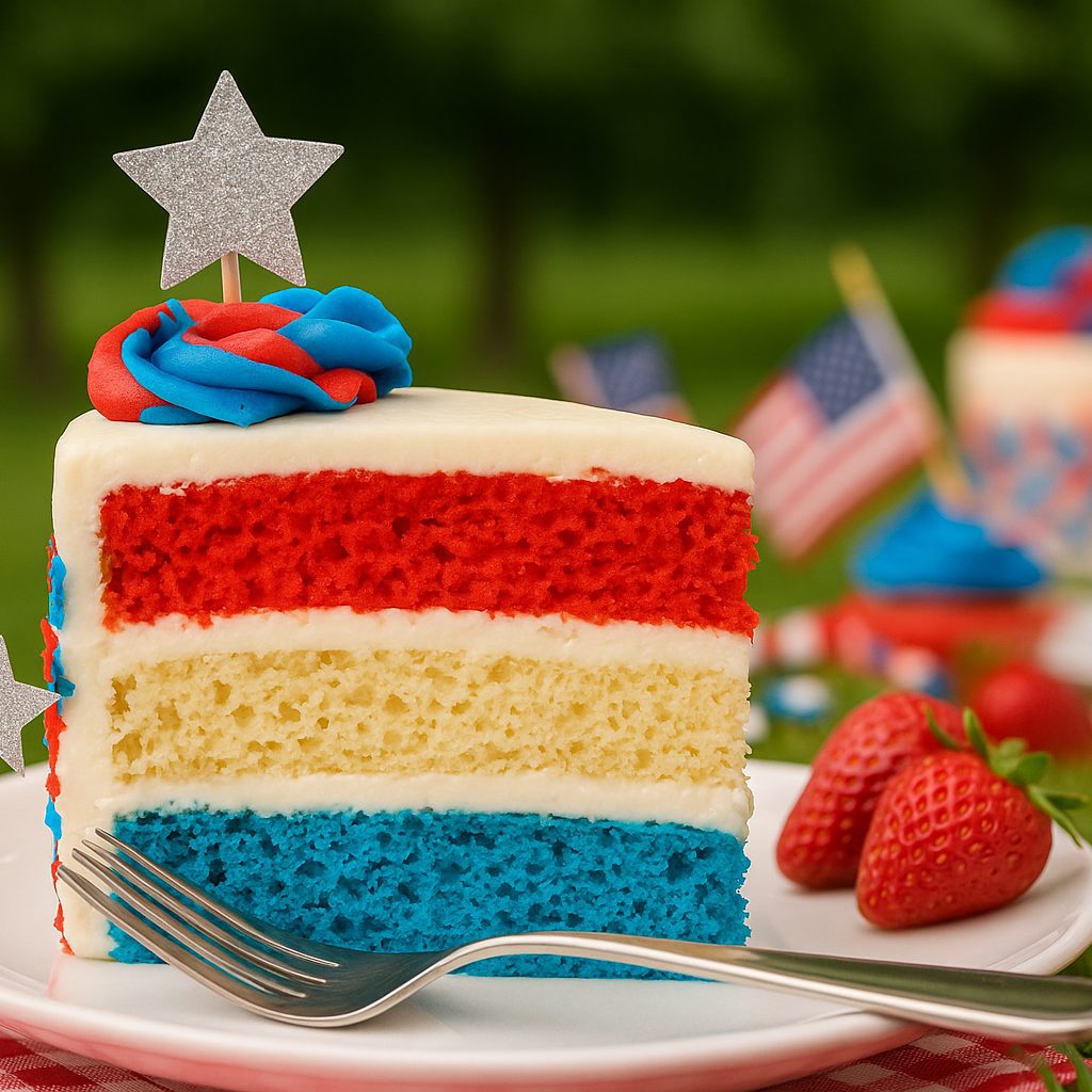 American Flag Layered Cake | 3 Layers, One Incredible Bite