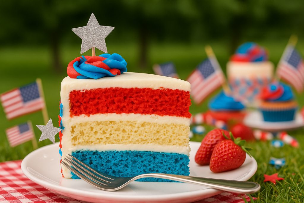 American Flag Layered Cake | 3 Layers, One Incredible Bite
